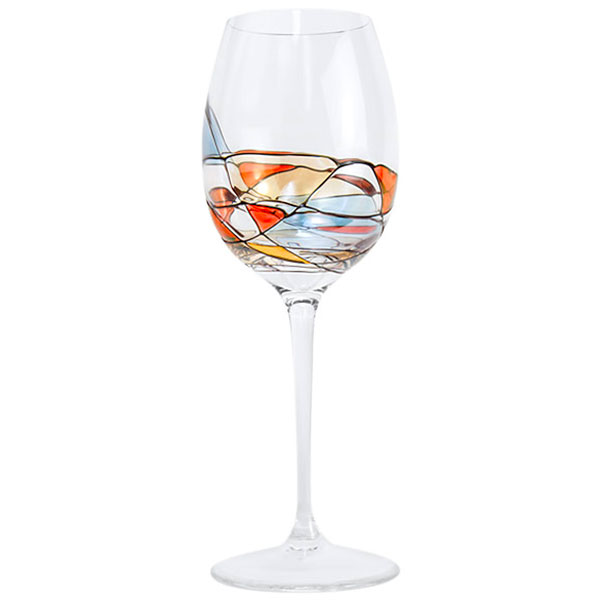 Milano Noir Stained Glass Wine Glasses and Barware from Romania