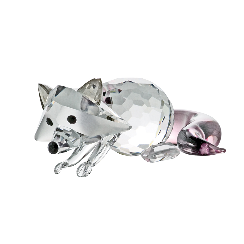Preciosa Crystal Raccoon Figurine Lying | AllThingsCrystal.com